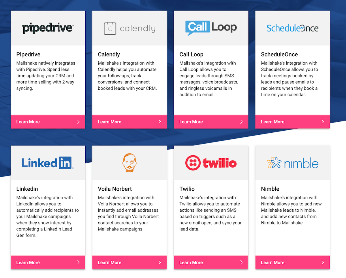 Mailshake Integrations (Native and 3rd Party)